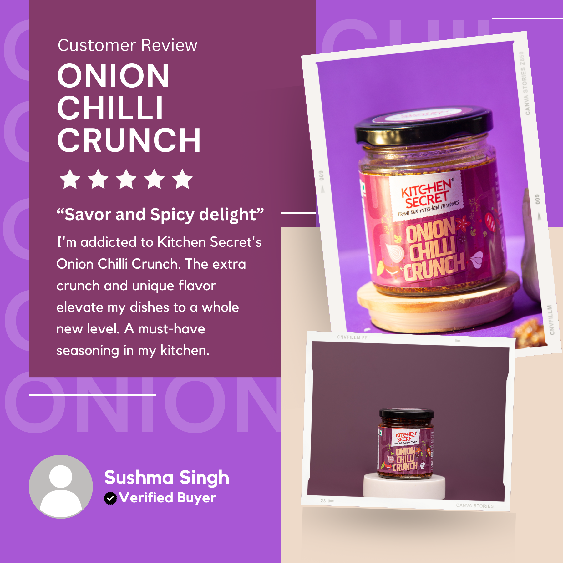 Kitchen Secret - India's Best Onion Chilli Crunch